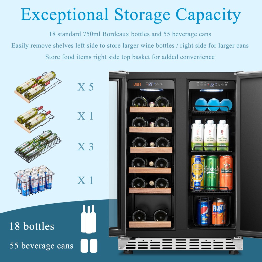 Lanbo 18 bottle 55 can store